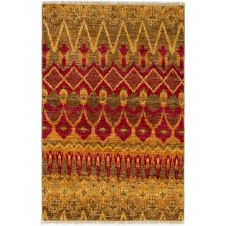 Hand-knotted Shalimar Red Wool Rug - Bed Bath & Beyond - 31133378