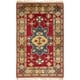 Hand-knotted Melis Red Wool Rug - 5'1