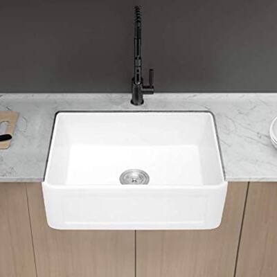 24 Inch White Porcelain Farmhouse Kitchen sink - Overstock - 31135669