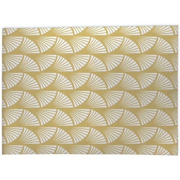 FAN GEO GOLD Kitchen Mat By Kavka Designs - Bed Bath & Beyond - 31138402