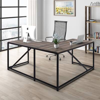 L Shaped Home Office Computer Desk with Modern Style and MDF Board ...