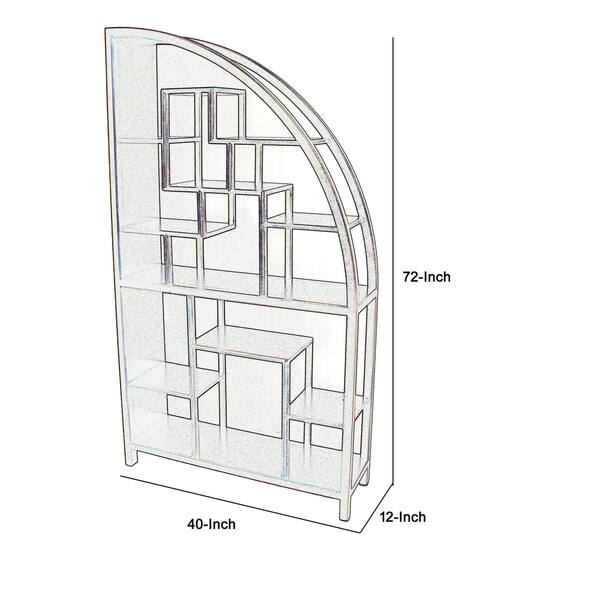 Half Arch Shape Display Unit with Multiple Shelves and Straight Legs ...