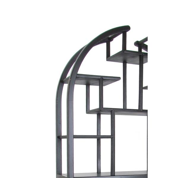 Arched Shape Display Unit with Multiple Shelves, Antique Black - On ...