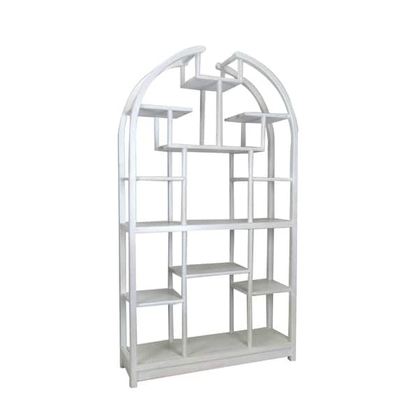 Arched Shape Display Unit with Multiple Shelves, White - Bed Bath ...