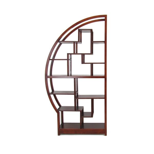 Half Arch Shape Display Unit with Multiple Shelves, Dark Brown - Bed ...