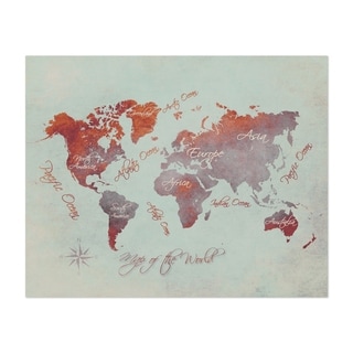 Atlas Journey Map Map Of The World Maps Unframed Wall Art Print/Poster ...