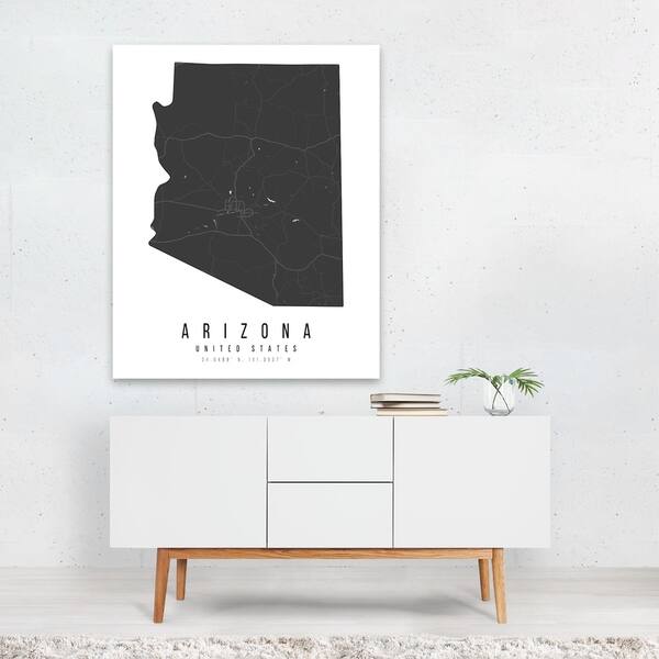 Arizona Maps Minimal Unframed Wall Art Print/Poster - Bed Bath & Beyond ...
