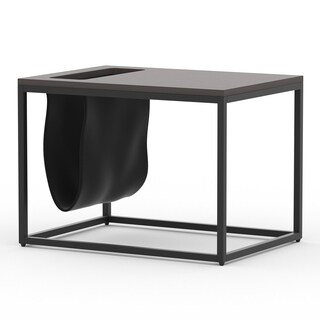 Emery Composite Wood Indoor Modern Magazine Side Table - Black - Bed ...