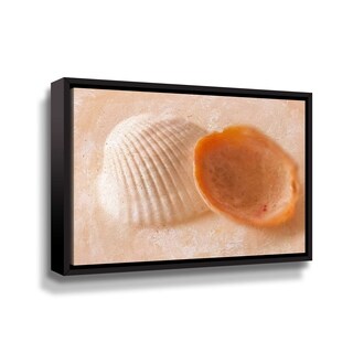 White and Coral Clam Shells by 0 Malek Gallery Wrapped Floater-framed ...