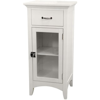 Classique White Single Door/ Single Drawer Floor Cabinet by Elegant ...
