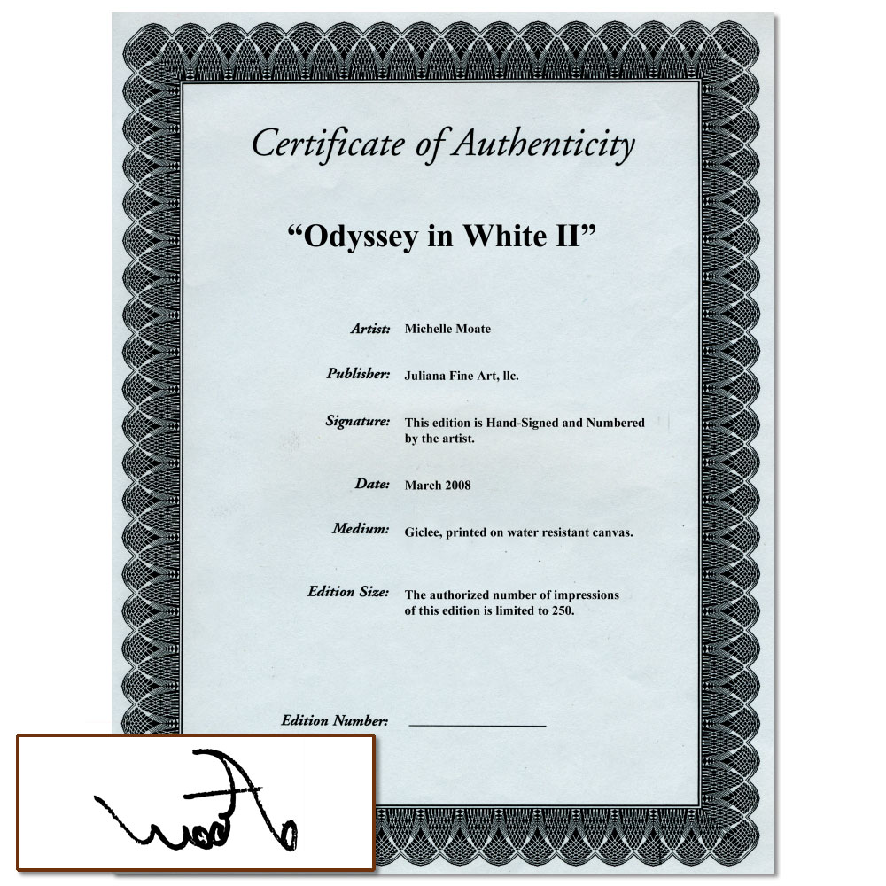 Michelle Moate 'Odyssey in White II' Unframed Art - Bed Bath & Beyond ...