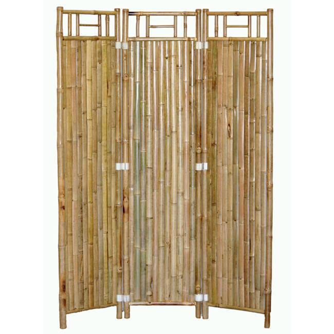 Handmade 3-panel Bamboo Screen (Vietnam) - Overstock - 3271068