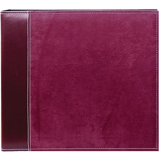 Pioneer Burgundy Faux Suede 12x12 Memory Book Binder with 40 Bonus ...