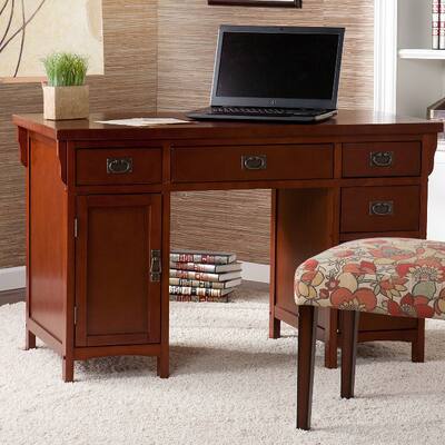SEI Furniture Wakefield Mahogany Mission Computer Desk - Overstock ...