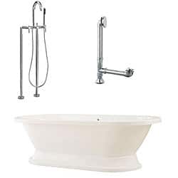 Capri Oval Tub with Plinth and Floor Mount Package - Bed Bath & Beyond ...