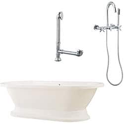 Capri Plinth Oval Tub and Wall Mount Faucet Package - Bed Bath & Beyond ...