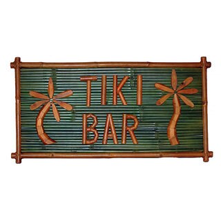 Large Bamboo 'Tiki Bar' Sign (Vietnam) - Bed Bath & Beyond - 3409364