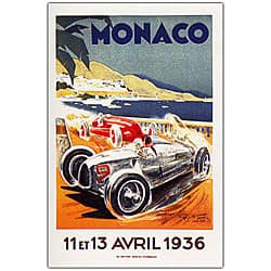 George Ham 'Monaco 13 Avril 1936' Framed Canvas - Bed Bath & Beyond ...
