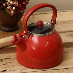 Calypso Basics Red Whistling Tea Kettle - Bed Bath & Beyond - 3490837