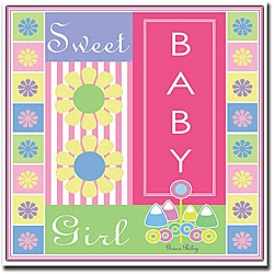 Grace Riley 'Sweet Baby Girl' Framed Canvas Art - Bed Bath & Beyond ...