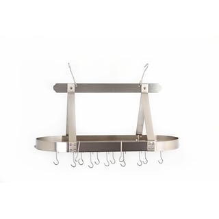 Old Dutch Oval Hanging Pot Rack with Grid & 16 Hooks - Bed Bath ...