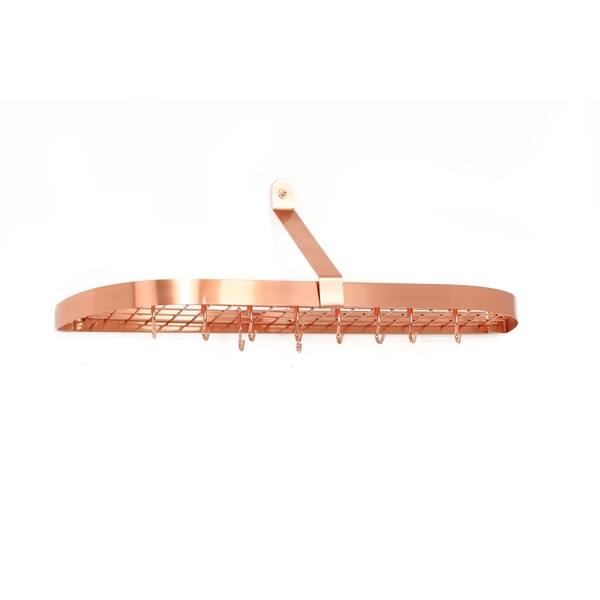 Old Dutch Satin Copper Wall Mount Pot Rack with Grid and 12 Hooks - Bed ...