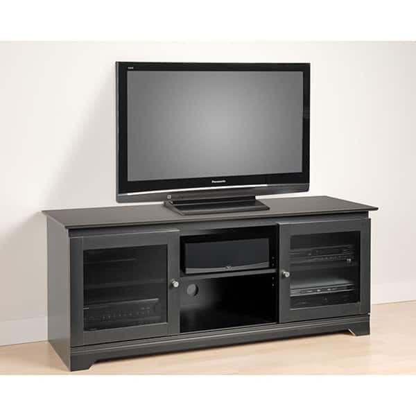 Broadway Black Flat-panel Plasma / LCD TV Console - Bed Bath & Beyond ...