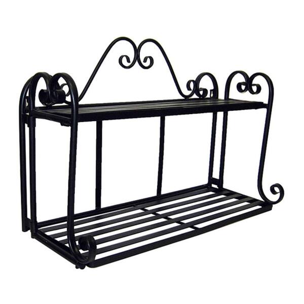 Folding 2-shelf Scroll Wall Shelf - Bed Bath & Beyond - 3872821