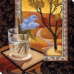 Gallery Direct Susie Webster 'Still Life with Blue Flower' Art - Bed ...