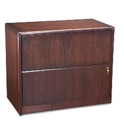 HON 92000 Series 2-Drawer Locking Lateral File Cabinet - Mahogany - Bed ...