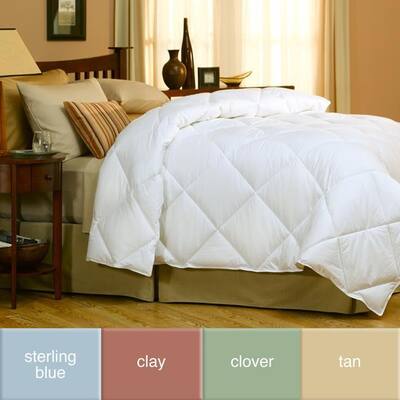 Luxury Sized 330 Thread Count Colored Down Comforter - Overstock - 4071360