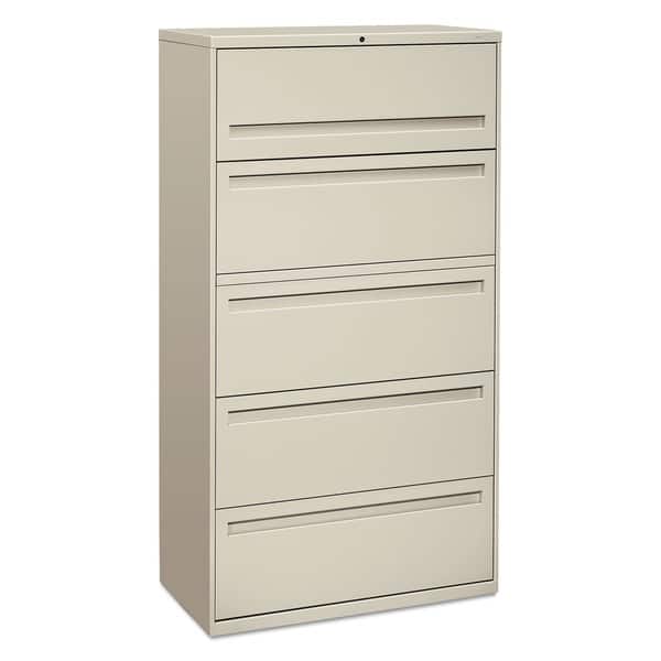 HON 700 Series 36-inch Wide Light Grey Lateral File Cabinet - Bed Bath ...
