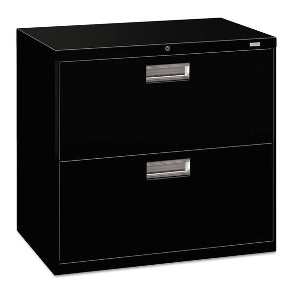 HON 600 Series Black 30-inch Wide 2-drawer Lateral File Cabinet - Bed ...