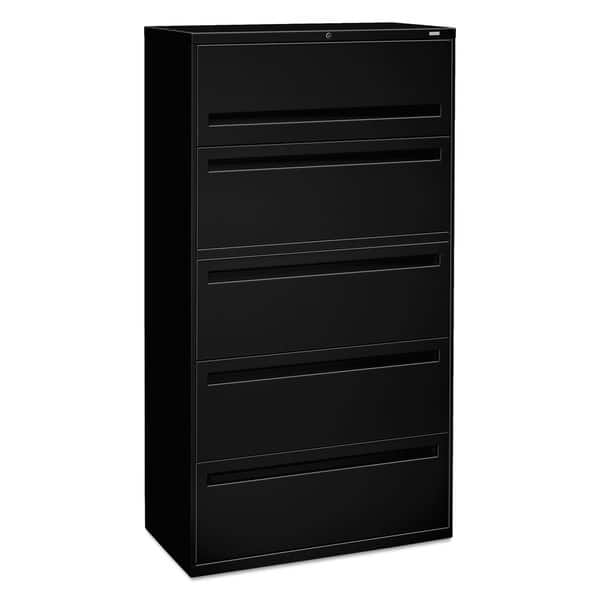 HON 700 Series 36-Inch Wide Lateral File Cabinet in Black - Bed Bath ...