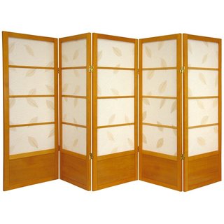 Wood 4-foot 5-panel Botanic Room Divider (China) - Bed Bath & Beyond ...