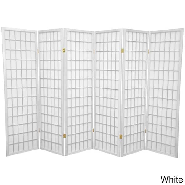 Handmade Wood and Rice Paper 5-foot Windowpane Room Divider (China ...