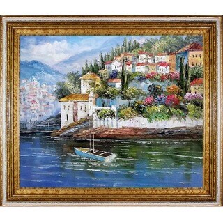 La Pastiche 'Italy at Dusk' Hand-painted Canvas Art - On Sale - Bed ...