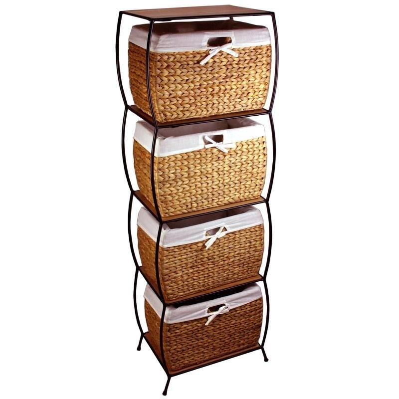 Rattan 4-drawer File Cabinet - Overstock - 4134985