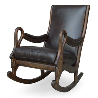 Vintage Leather Rocking Chair - Bed Bath & Beyond - 4144324