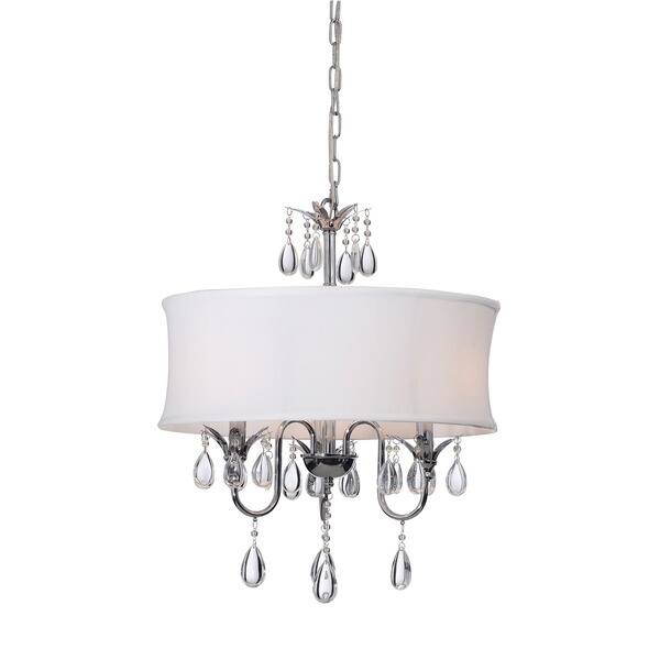Silver Orchid Tierney Crystal Chrome 3-light Chandelier - Bed Bath ...