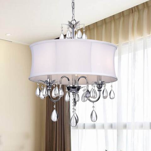 Silver Orchid Tierney Crystal Chrome 3-light Chandelier - Overstock ...