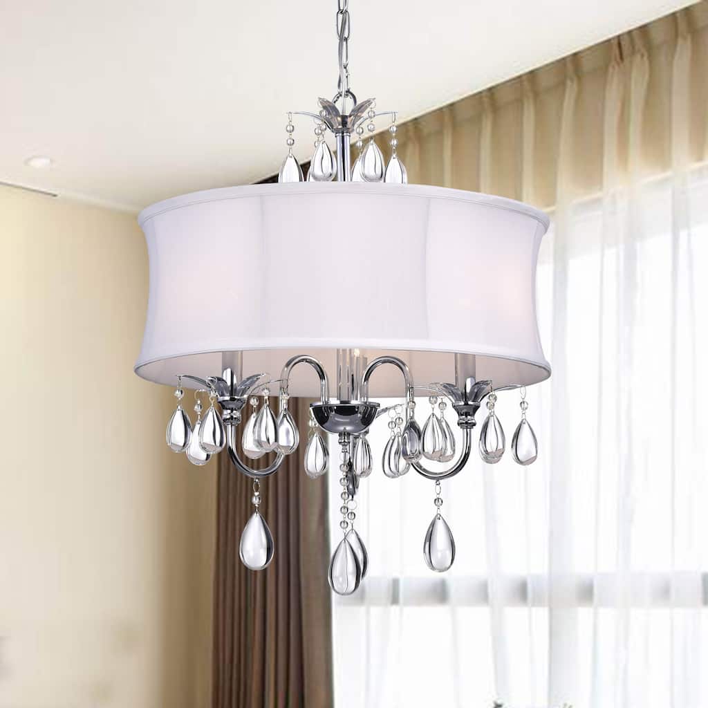 Silver Orchid Tierney Crystal Chrome 3-light Chandelier - Overstock ...