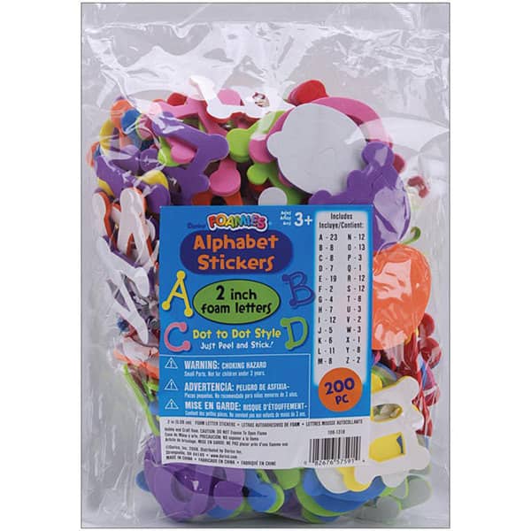 Darice Foamies 'Dot to Dot' Alphabet Stickers (Pack of 200) - Bed Bath ...
