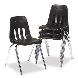 Virco 9000 Series Black/Chrome Plastic Stack Chair (Case of 4) - Bed ...