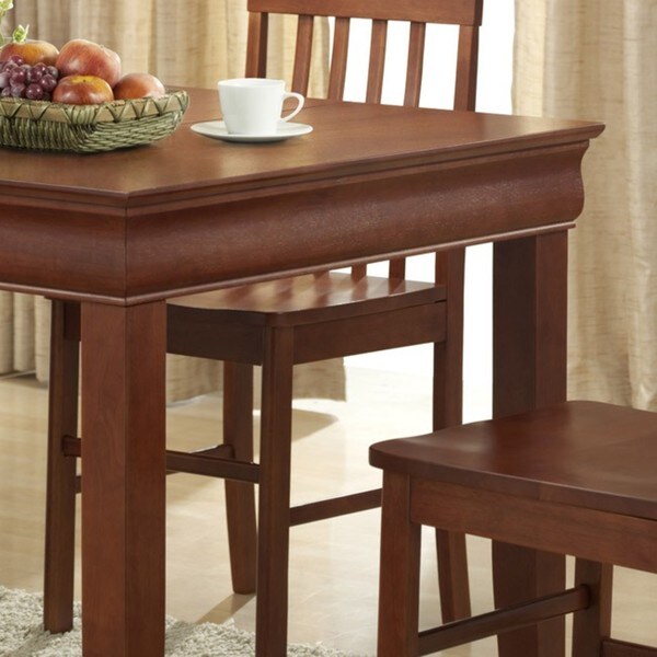 Ashlyn 60 inch Brown Solid Wood Dining Table Bed Bath Beyond 4370744