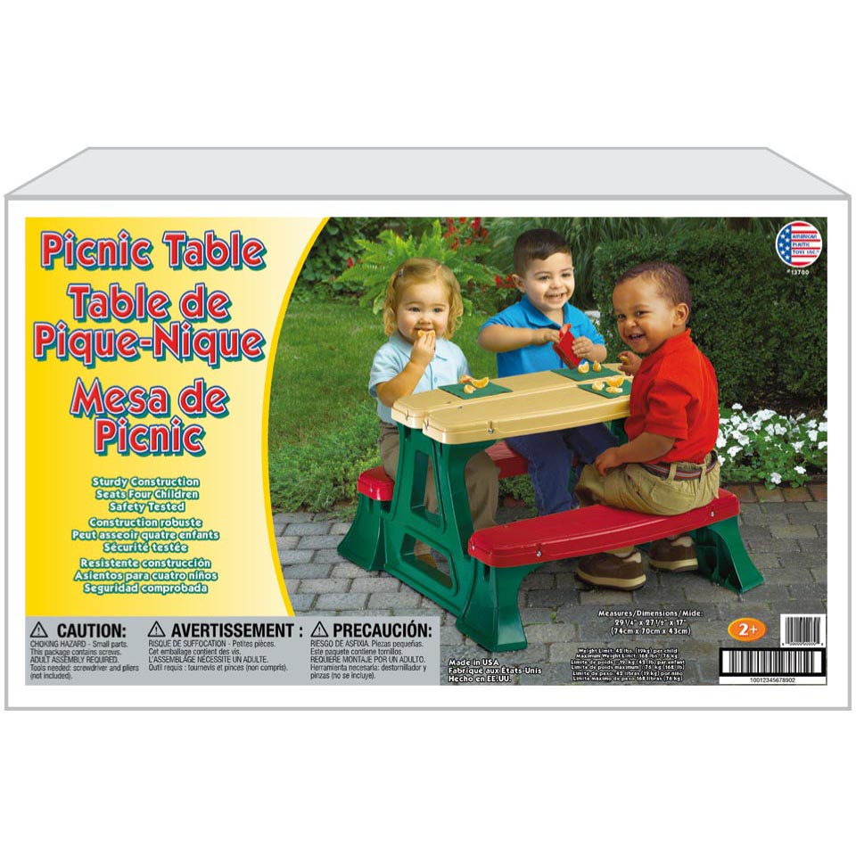 American plastic toys picnic table store