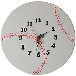 Baseball Design Wall Clock - Bed Bath & Beyond - 4387447
