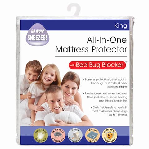 Bed Bug and Dust Mite Proof Queen-size Mattress Protector - On Sale ...