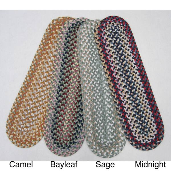Beacon Hill Set of 4 Reversible Braided Stair Treads (9-inch x 2'5 ...
