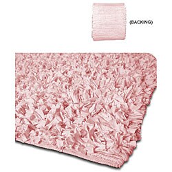 Handmade Pastel Pink Jersey T-shirt Shag Rug (3'6 x 5'6) - Bed Bath ...